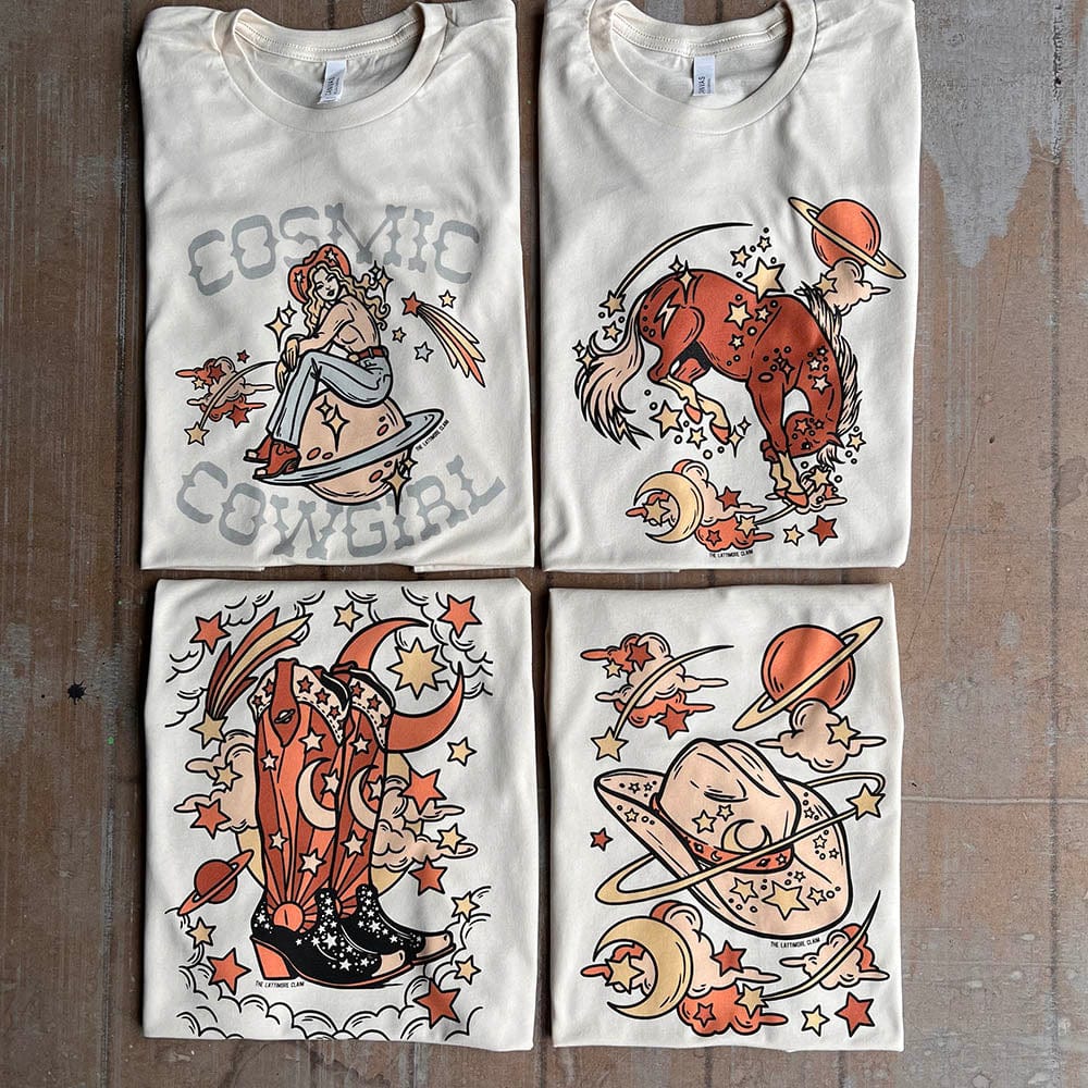 Cosmic Boots with Stars – Shipping Dept.